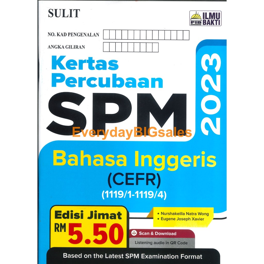 ILMU BAKTI KERTAS PERCUBAAN SPM 2023 BAHASA INGGERIS CEFR | Shopee Malaysia