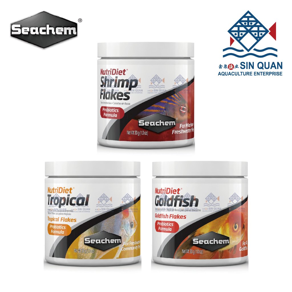 Seachem NutriDiet Fish Feed Tropical / Shrimp / Goldfish 15G/30G ...
