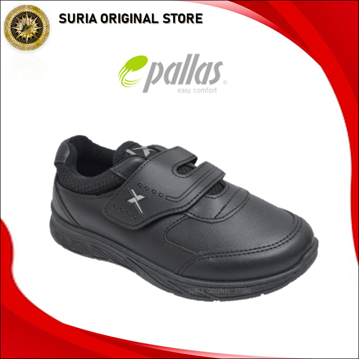 Original Pallas Unisex Full PVC Black School Shoes | Kasut Sekolah ...