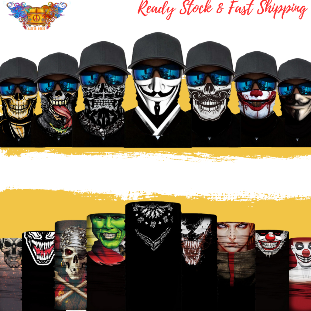 Topeng Skull Joker Mask Bandana Balaclava Penutup Muka Buff Sarung ...