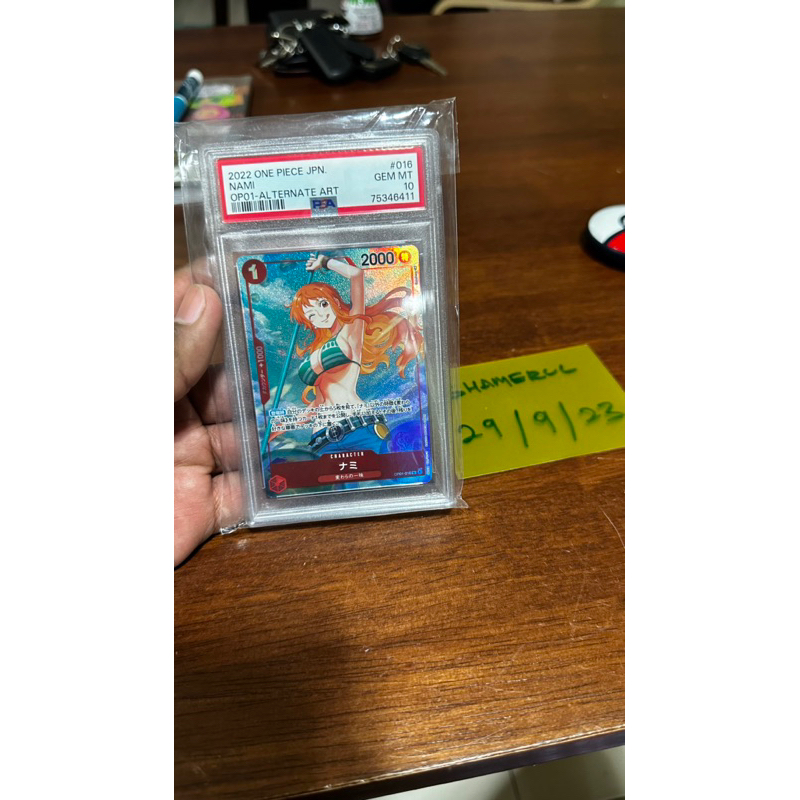 One Piece Card OPTCG Op01-016 R Nami Psa 10 | Shopee Malaysia