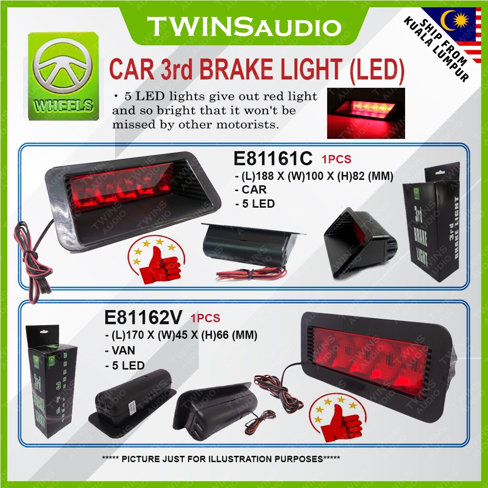 WHEELS 5 LED 3RD Brake Light (Car/Van) | Shopee Malaysia