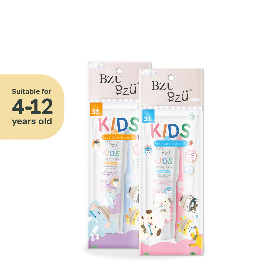 BZU BZU KIDS TOOTHPASTE 50G + TOOTH BRUSH (STRAWBERRY/ GRAPE) | Shopee ...