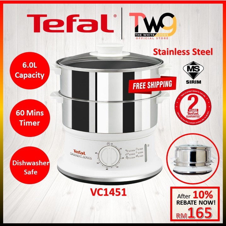 [EXPRESS SHIPPING] Tefal VC1451 Steam Cooking Convenient Steamer With ...