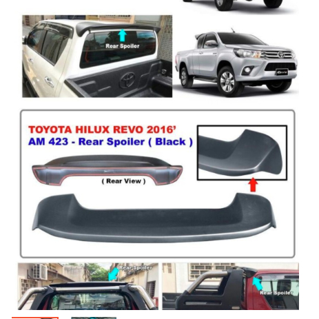 TOYOTA HILUX REVO ROOF TOP SPOILER (MATT BLACK COLOR) | Shopee Malaysia