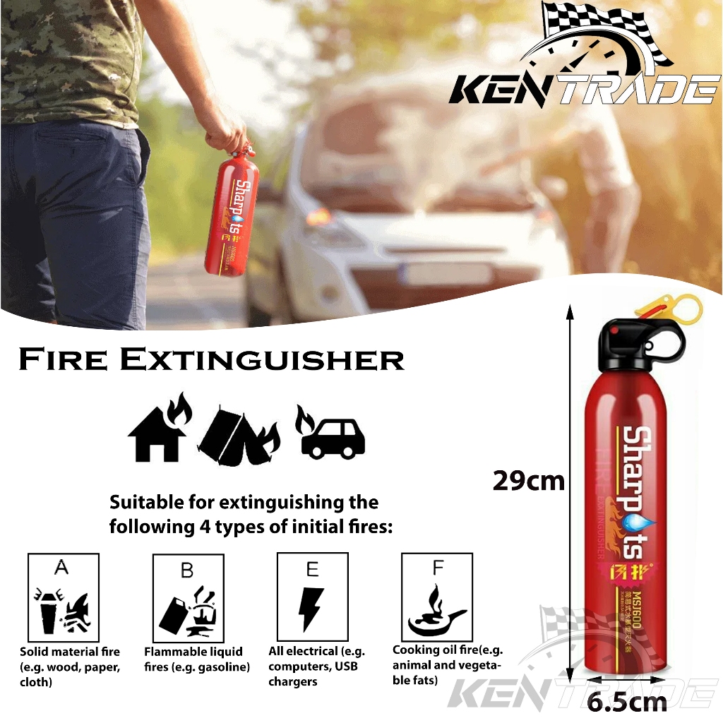 (1pc/6pcs) Pemadam Api Cutting-Edge Water-Based Vehicle Fire ...