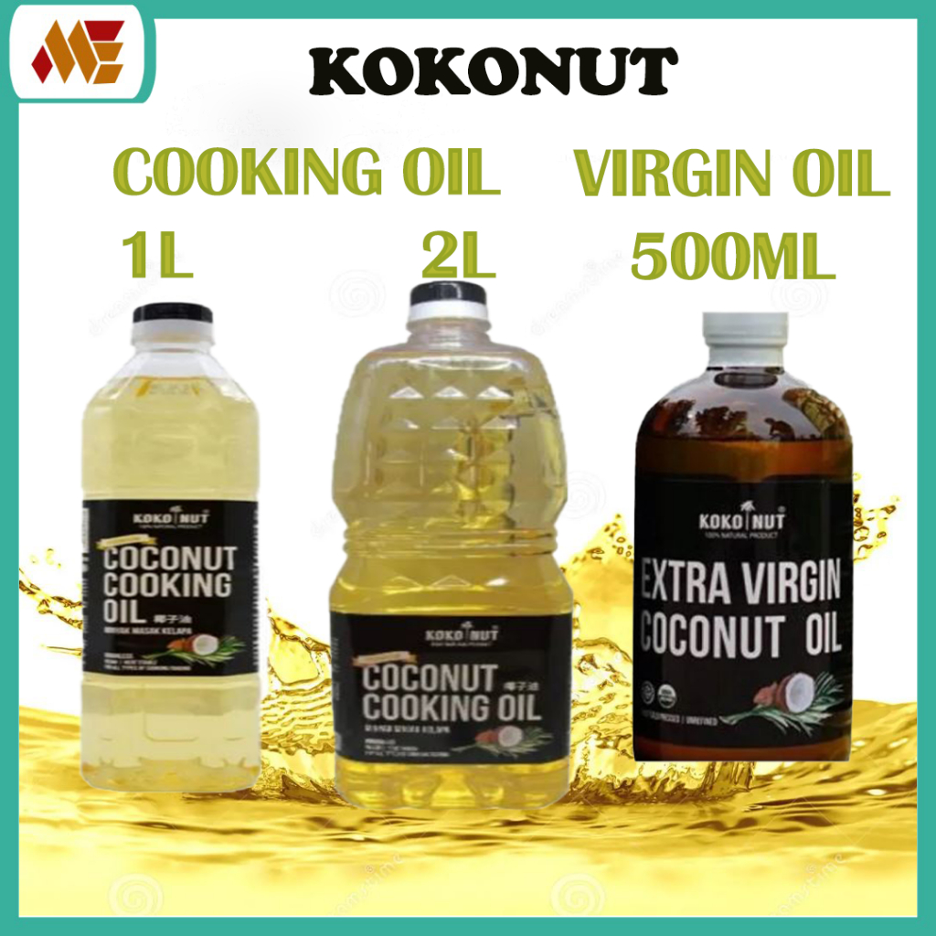 KOKONUT NATURAL COOKING OIL 1L 2L VIRGIN OIL 500ML | Shopee Malaysia