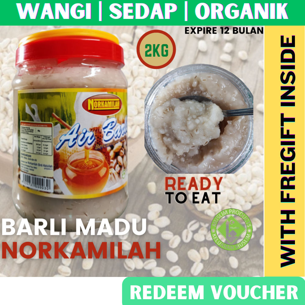 Halal 2KG NORKAMILAH Air Barli Madu Organik Pati Barli Muslim Minuman ...