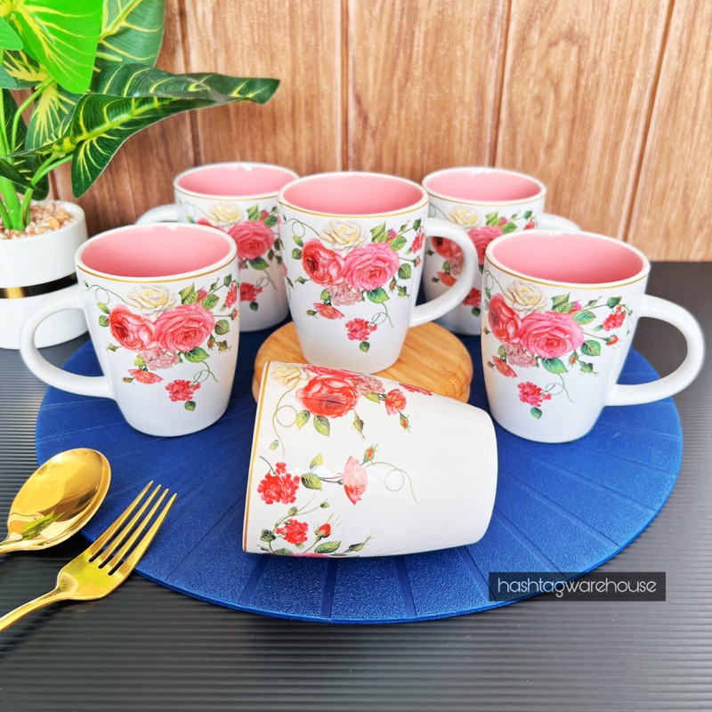 IMPERIAL GARDEN 🌼 9oz Mug (6pcs) Fine Porcelain Giacomo Dining Set Mug ...