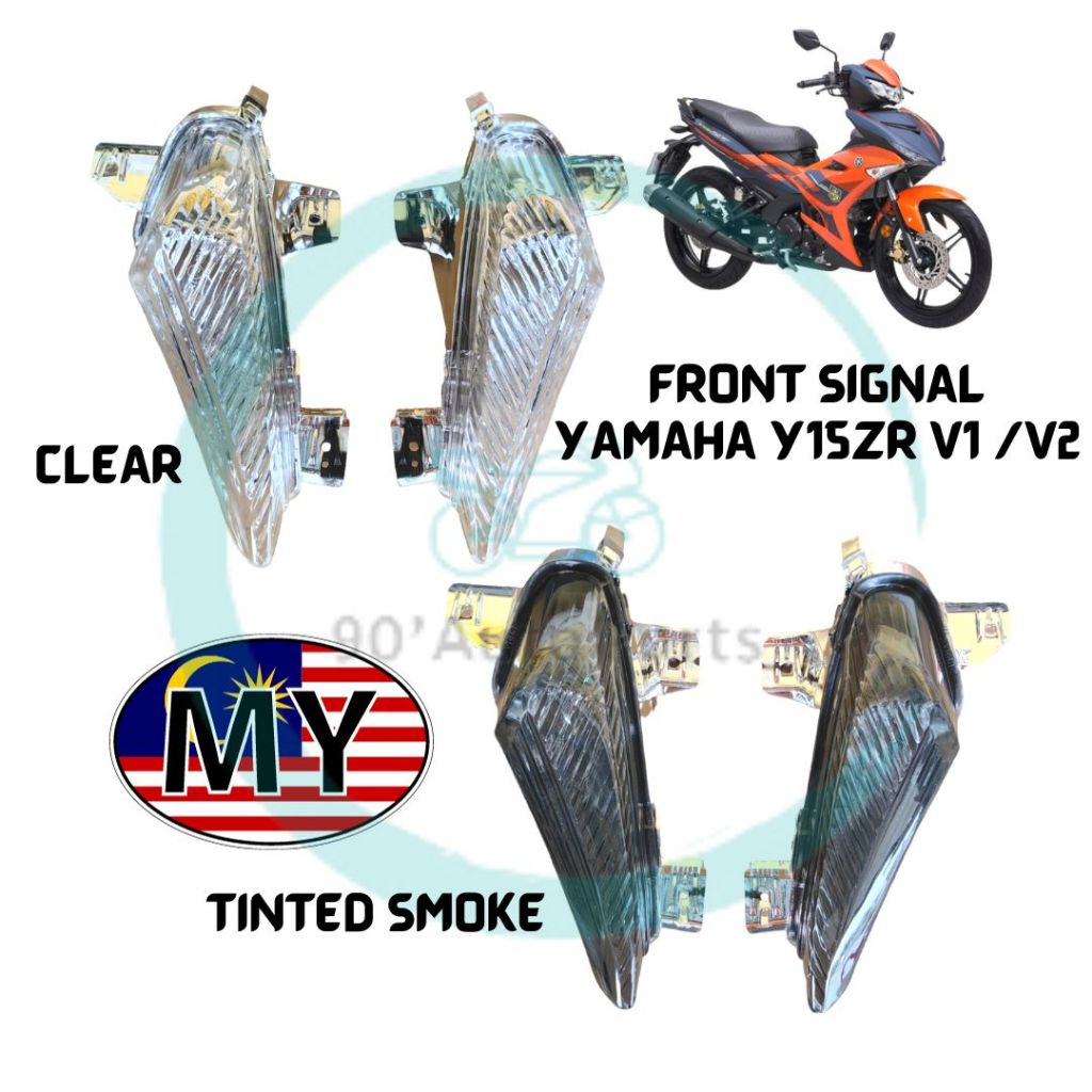 FRONT SIGNAL LAMP CLEAR TINTED SMOKE YAMAHA Y15ZR V1 V2 Y15 ZR EXCITER 155 FRONT SIGNAL LIGHT ...