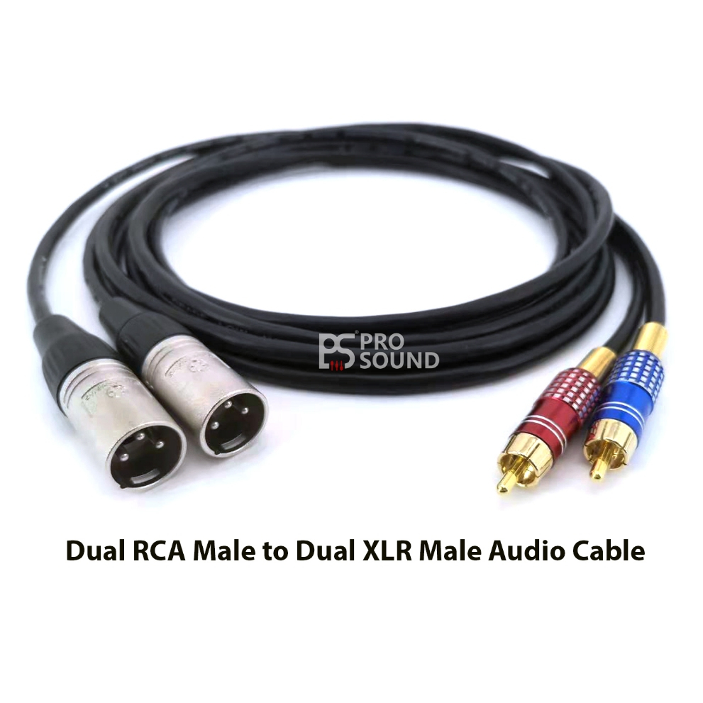 Dual RCA Male to Dual XLR Male Audio Cable | Shopee Malaysia