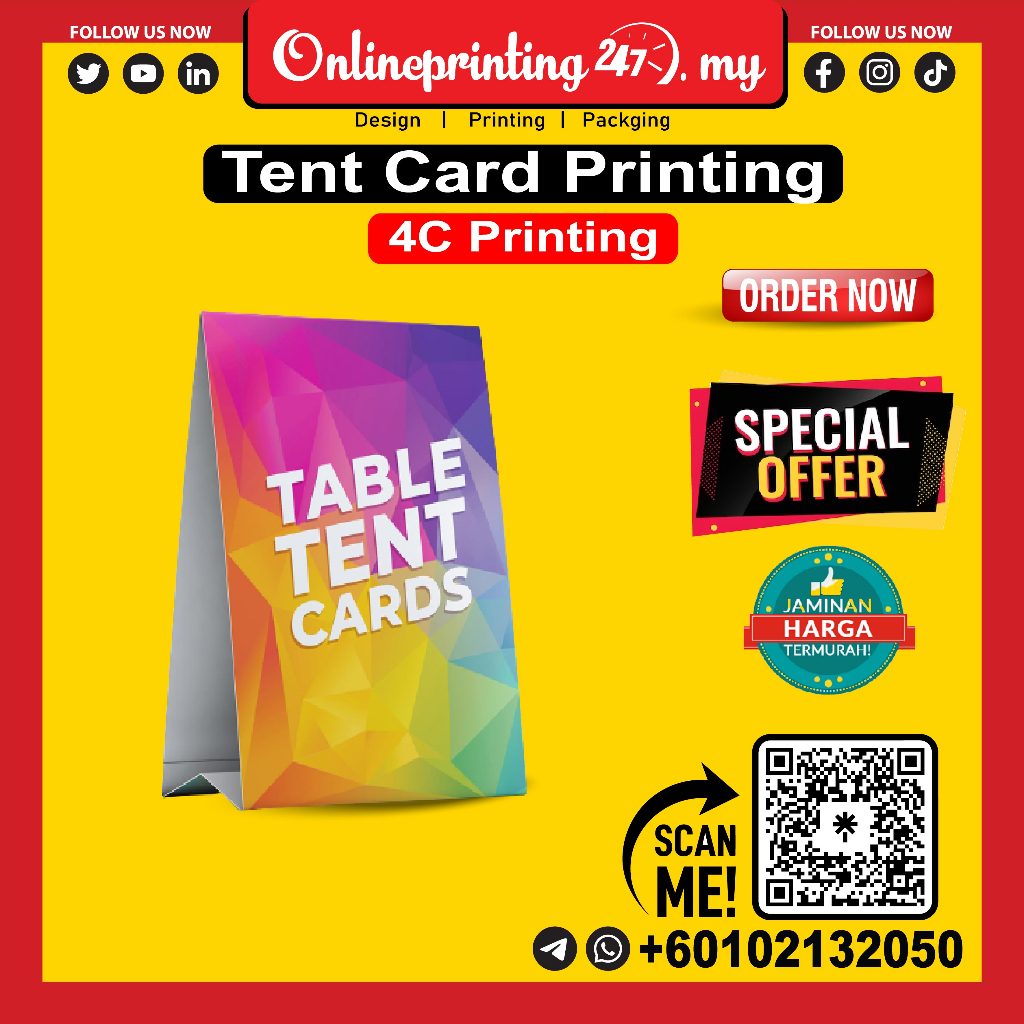 Professional door Tent Card | Printed Modern Tent Card | Best Custom ...