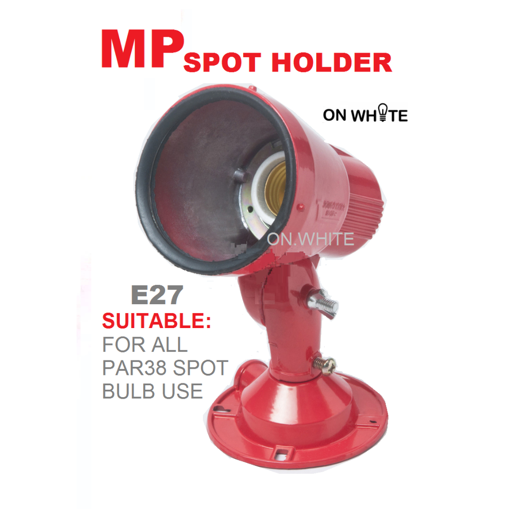2244 MR / MP SPOT HOLDER FOR PAR 38 SPOT BULB USE E27 / ES RED | Shopee ...