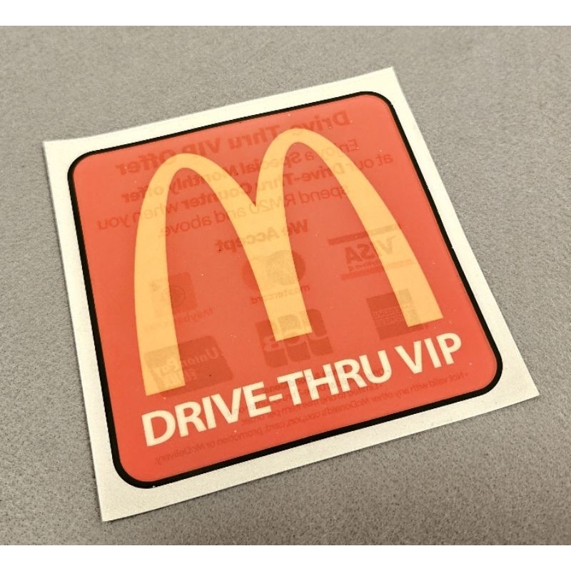 McDonald's Drive Thru VIP Car Stickers | Shopee Malaysia