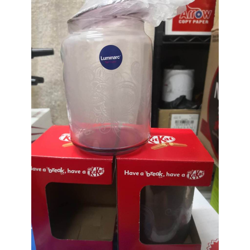 Nestle KitKat Luminarc Pink Glass Container | Shopee Malaysia