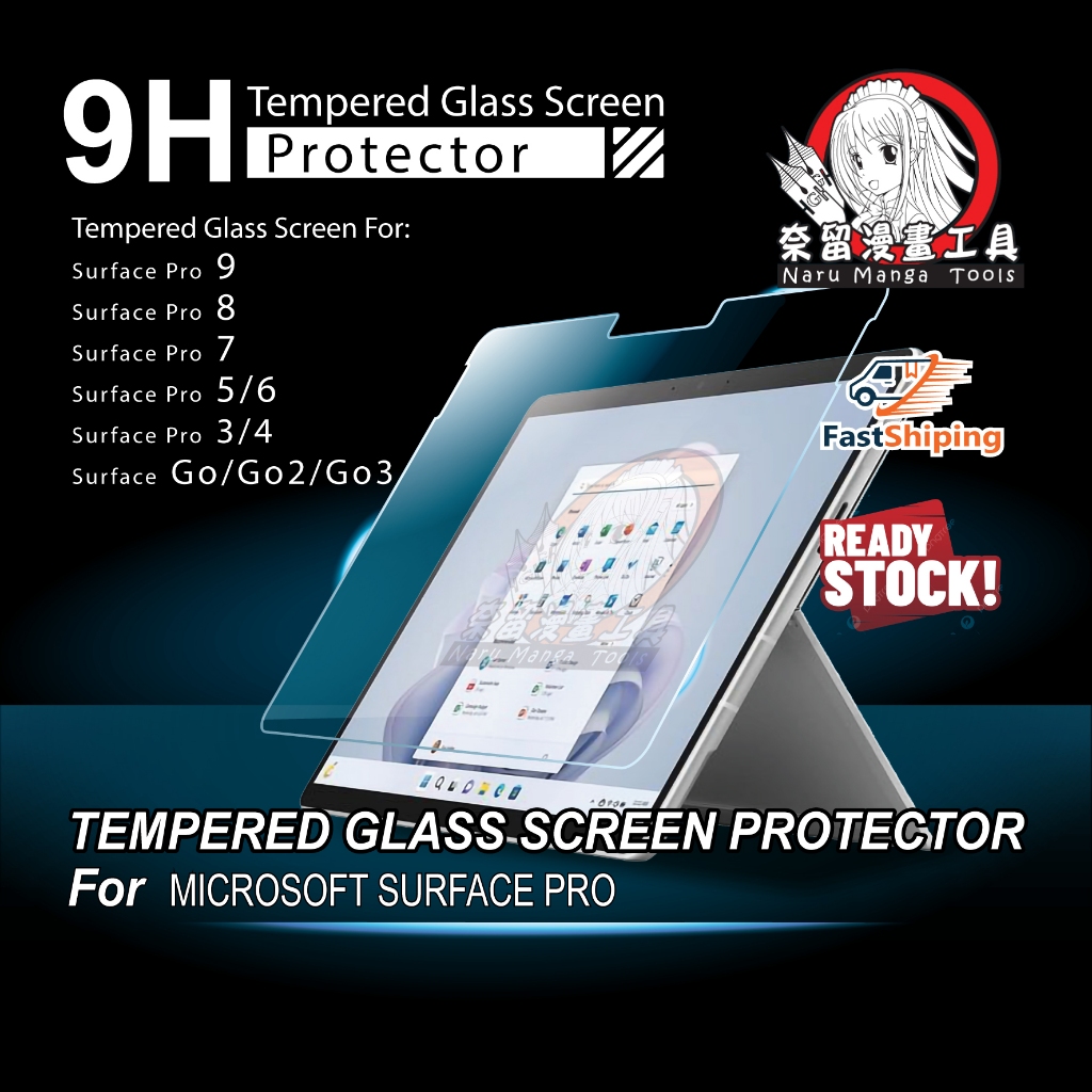 Tablet Tempered Glass Surface ( Ready stock ) Pro 9 Surface Pro X Pro3 ...