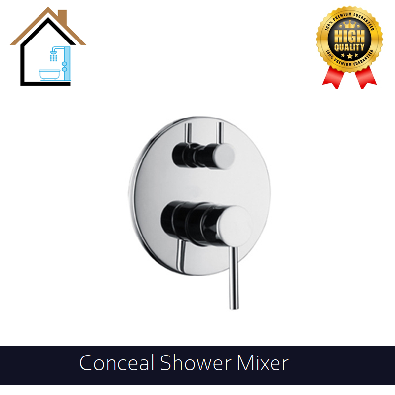 Brass Chromed Wall Conceal Shower Mixer Faucet Two Function Shower ...