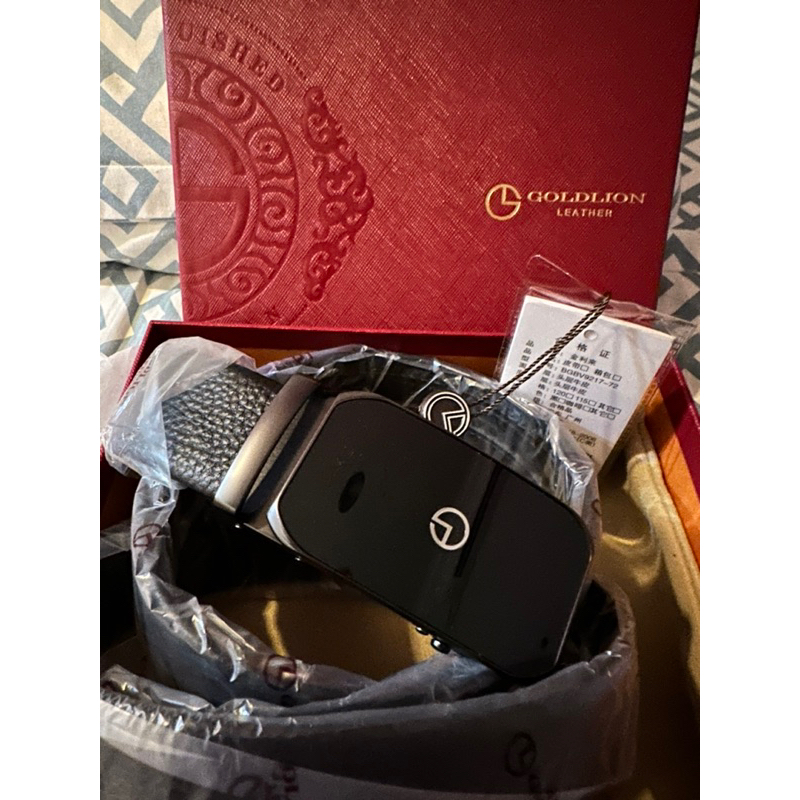 Goldlion Auto Lock Buckle Belt, made in genuine Leather. | Shopee Malaysia