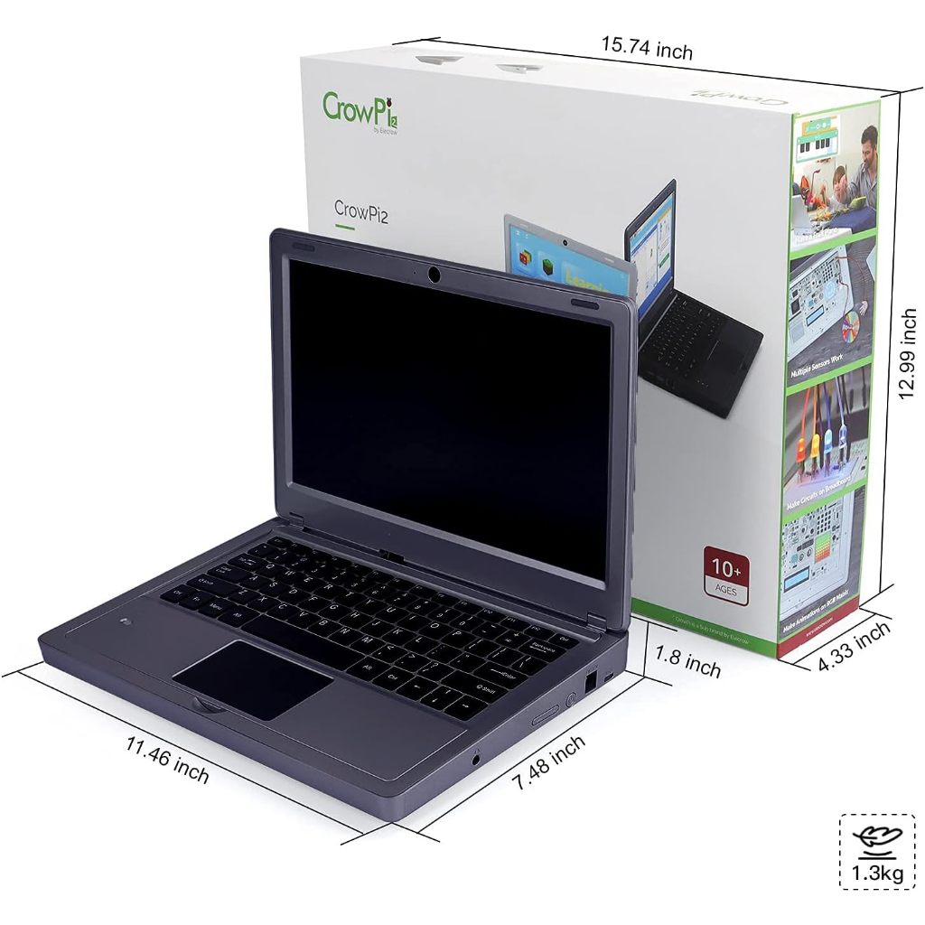 CrowPi2 All in One Raspberry Pi Laptop for Programming (Kit Only ...