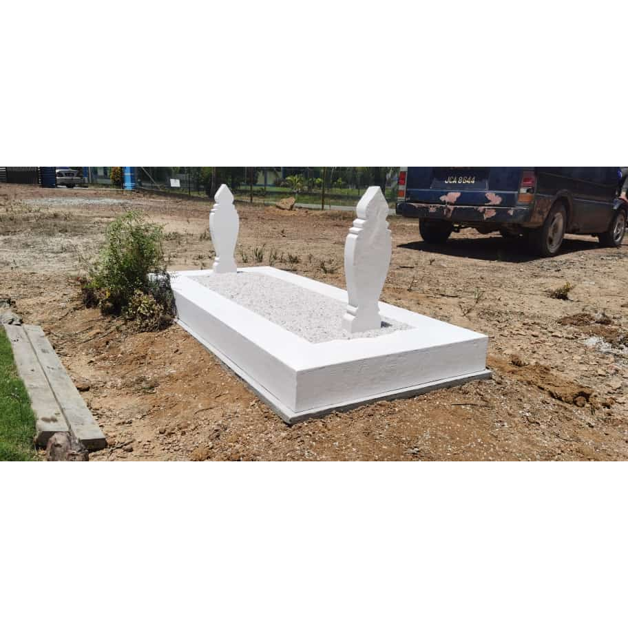 Set Kepok Kotak Batu Cat Putih #Kepuk Kubur #Sahabat Enterprise ...