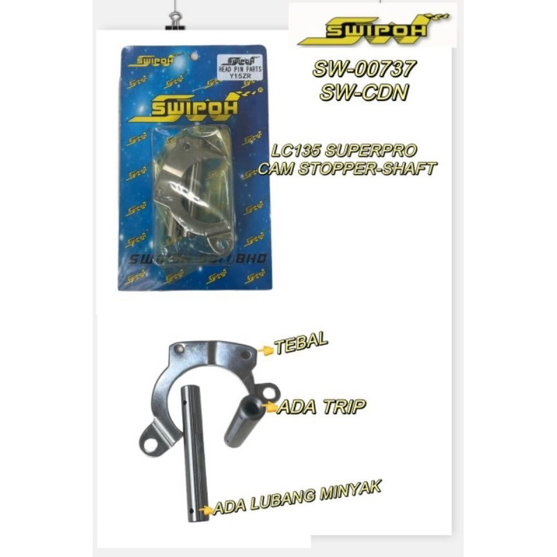 LC135 /Y15zr Super pro cam stopper+shaft jenama swipoh | Shopee Malaysia