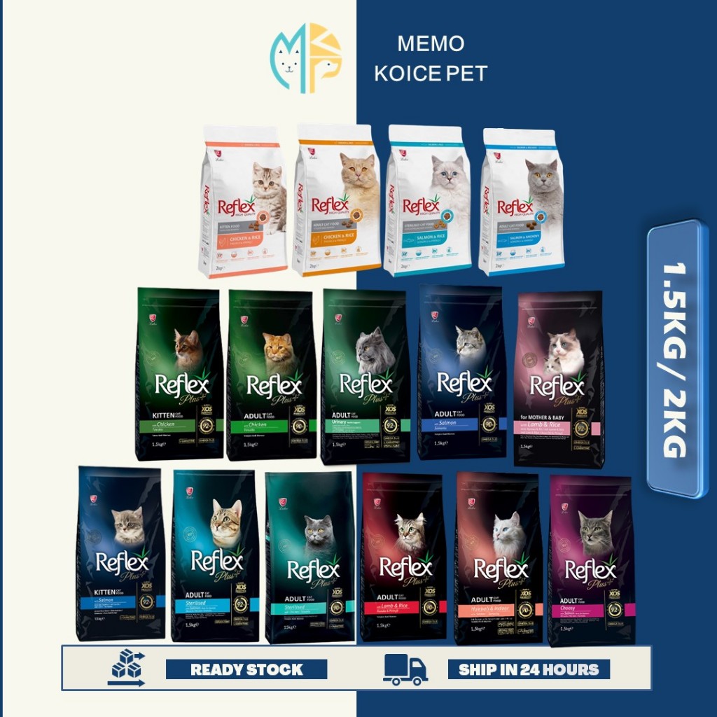 [FREE SHIPPING]Reflex Plus Cat Food 1.5KG & 2KG (Salmon , Chicken ...