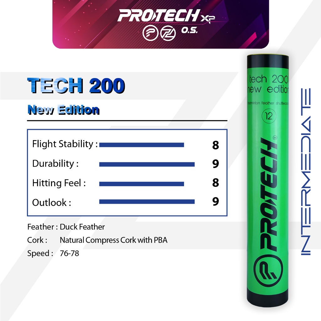 PROTECH Tech 200 New Edition Shuttlecocks | Shopee Malaysia