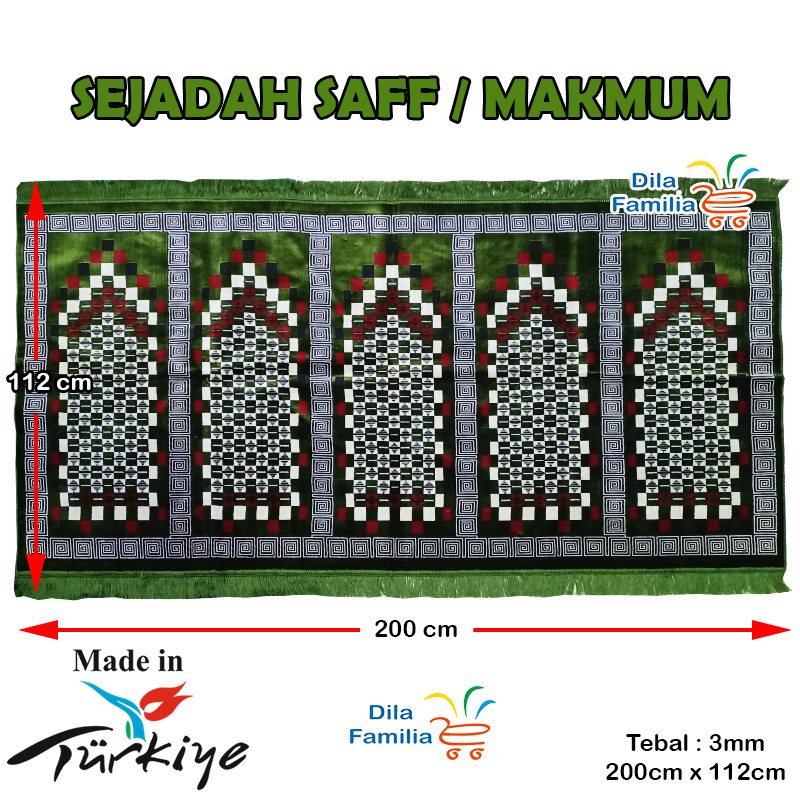 Sejadah Turki Saff Makmum Untuk Solat Jemaah 5 Orang Corak Abstrak ...