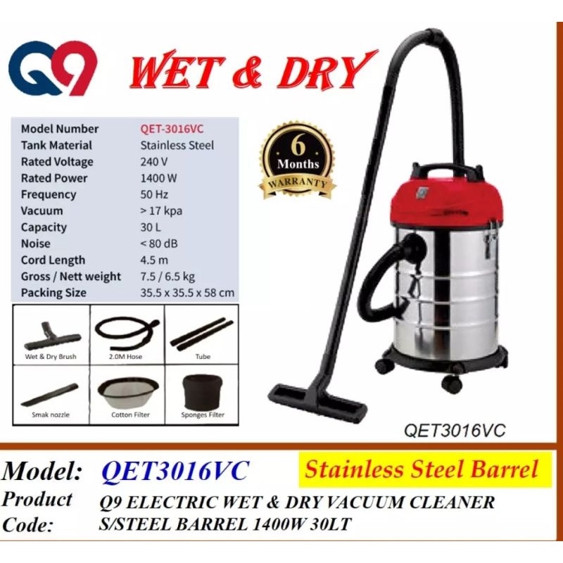 Davc90 30l Davcw90 30l Daewoo Wet And Dry 30l 1400w Vacuum Cleaner With