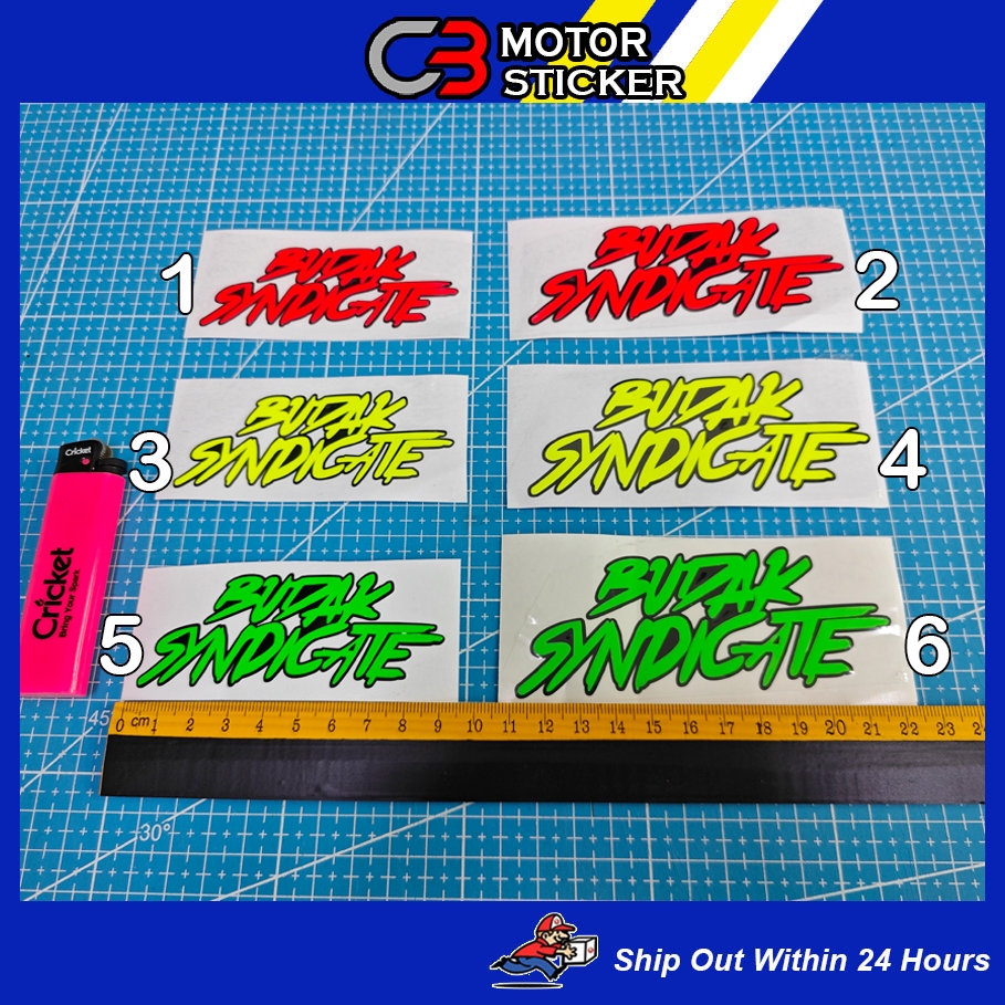 Budak Syndicate Sticker Cutting Florescent Color / R125 | Shopee Malaysia