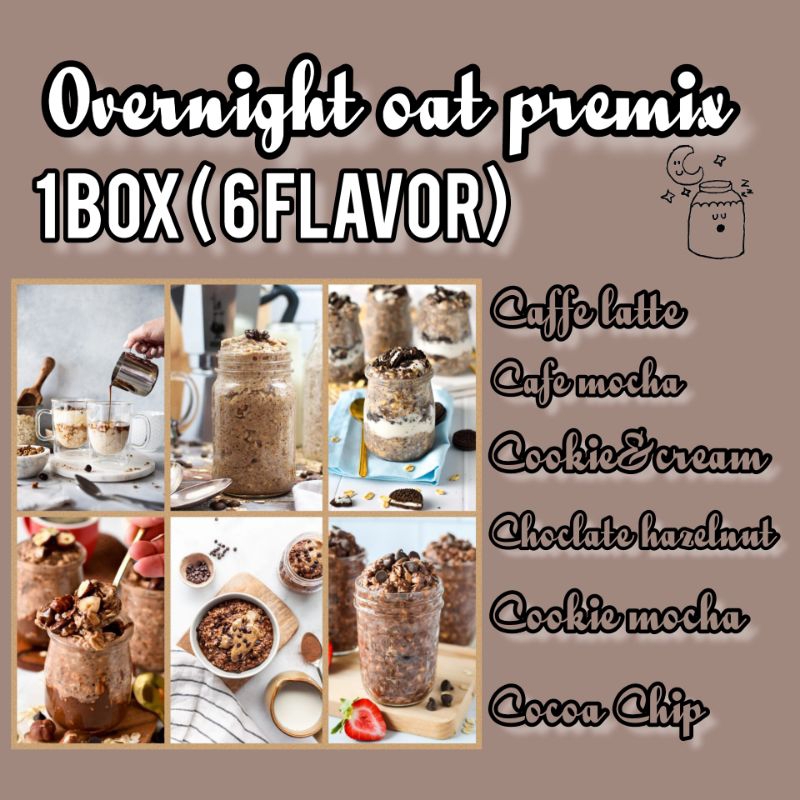 [6 FLAVOR] Overnight Oats Premix for Breakfast | Shopee Malaysia