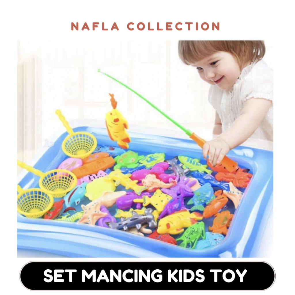Magnetic Fishing Toys Set Toys for Children Set Mancing Budak Ikan ...