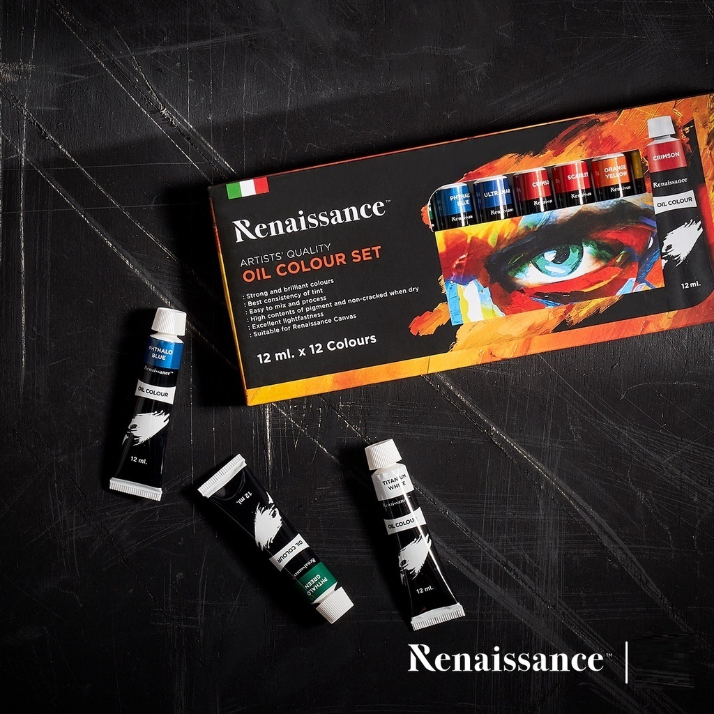 Renaissance Oil Colour Set 12ml x 12 Colours | Shopee Malaysia