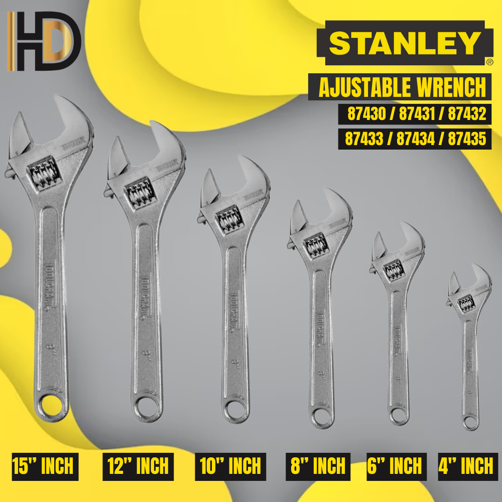 STANLEY Chrome Adjustable Wrench / STANLEY 4" & 6" & 8" & 10" & 12 ...