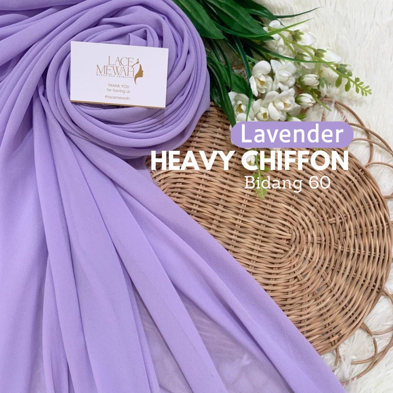 KAIN HEAVY CHIFFON PLAIN SHIFFON KOSONG BIDANG 60 UNTUK LINING/SHAWL ...