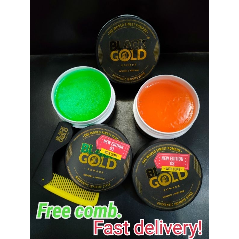 High kualiti pomade💯 BLACK GOLD heavy hold pomade / black gold pomade ...