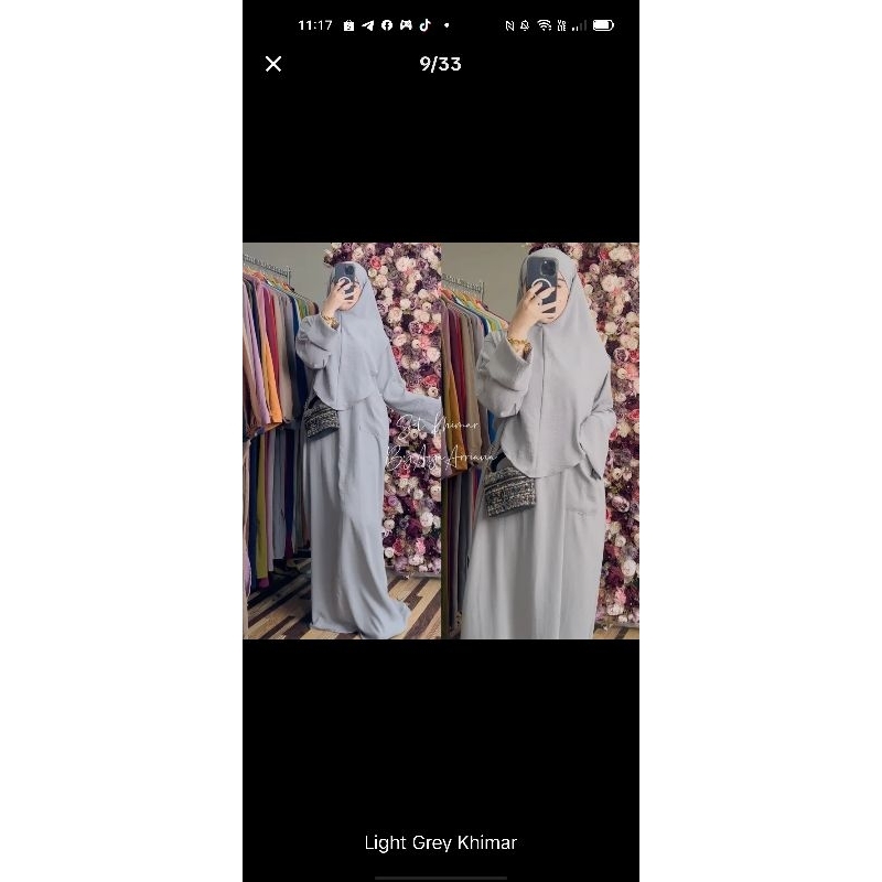 Set Khimar by AyaArriana/ Set Jubah Free Khimar/ one set muslimah ...