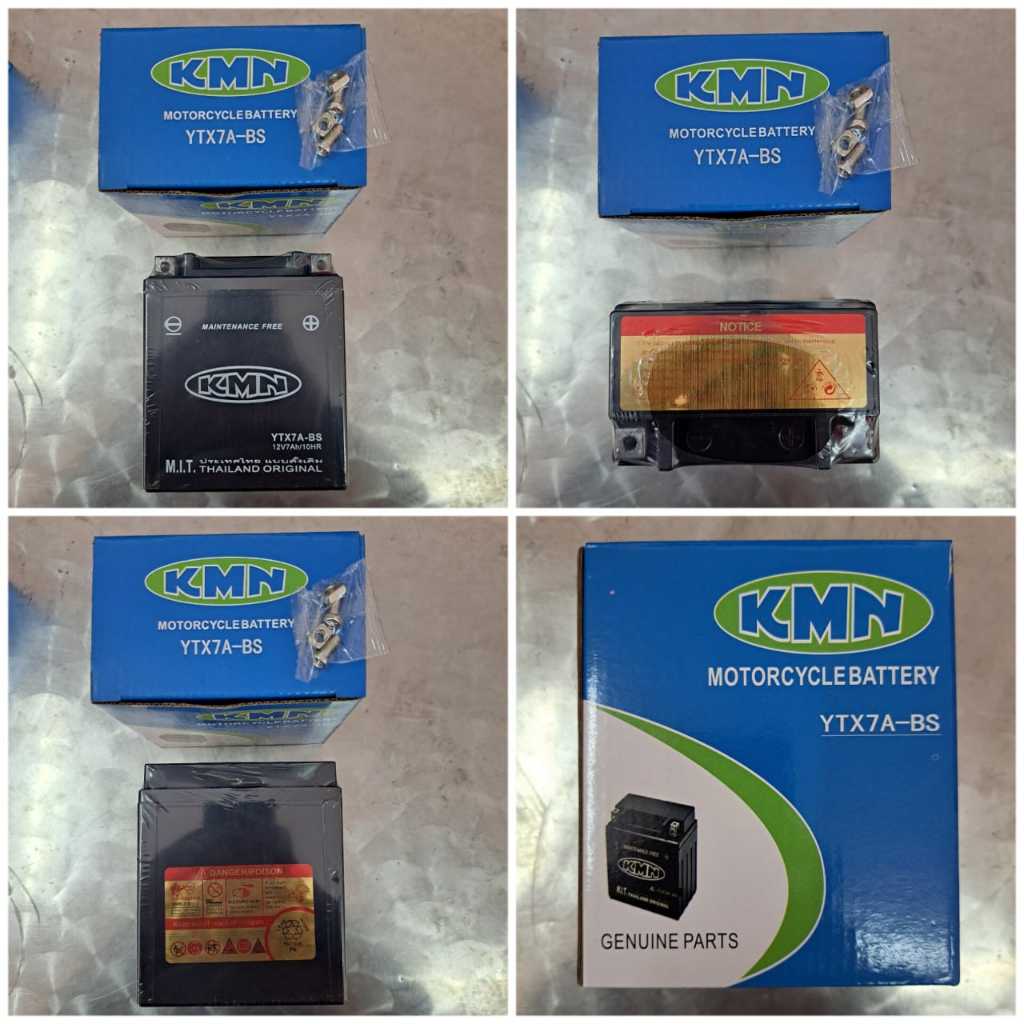 BATTERY KMN MOTORCYCLE YTX7A-BS (12V/7AH) (ORI THAILAND) FOR BENELLI ...