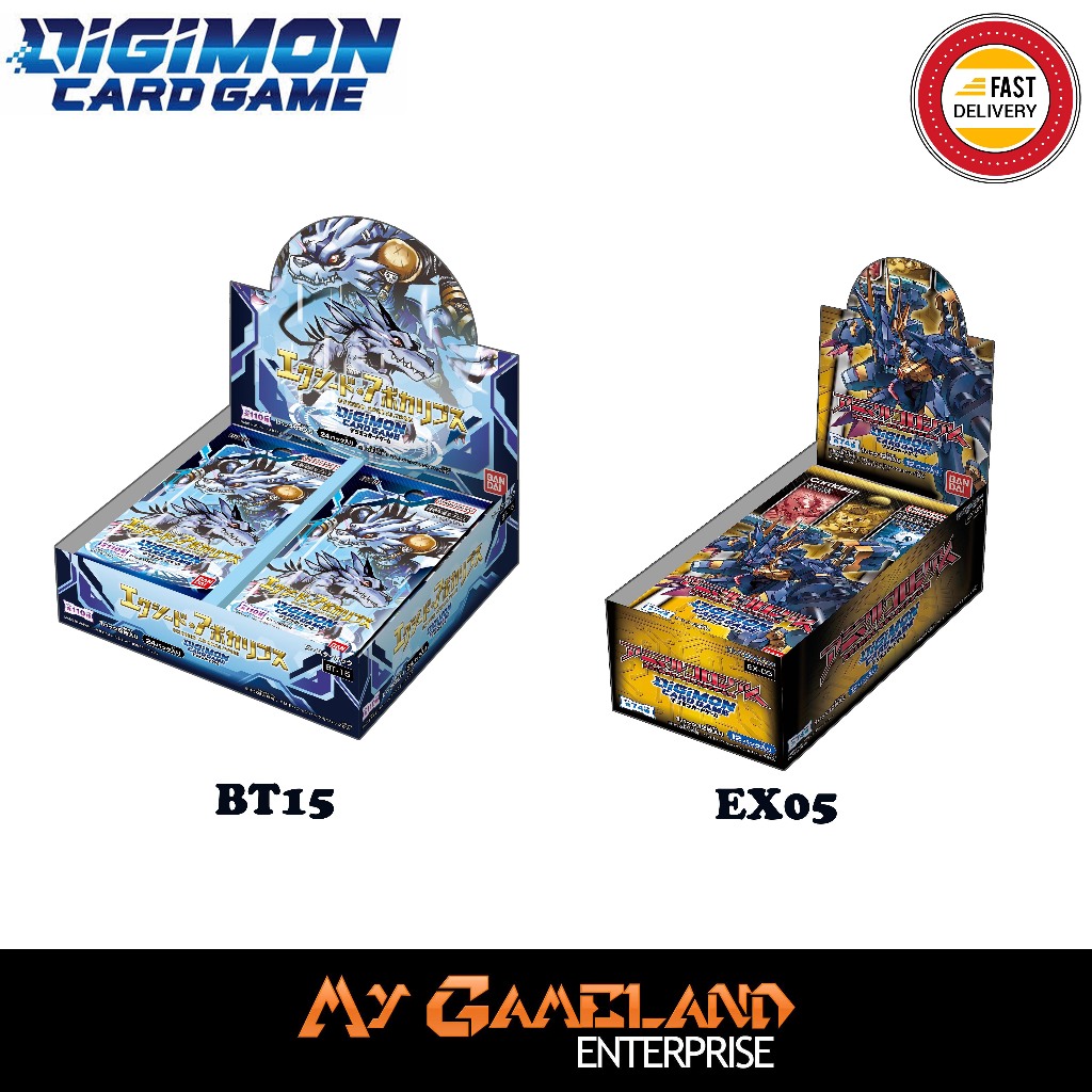 Digimon TCG EX05 Animalcoliseum / BT15 Exceed Apocalypse Booster Box ...