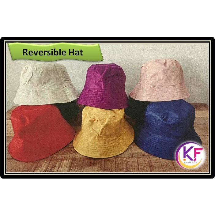 【READY STOCK】Double-Sided FULL BLACK Fisherman Hat Two-sided Bucket Hat ...