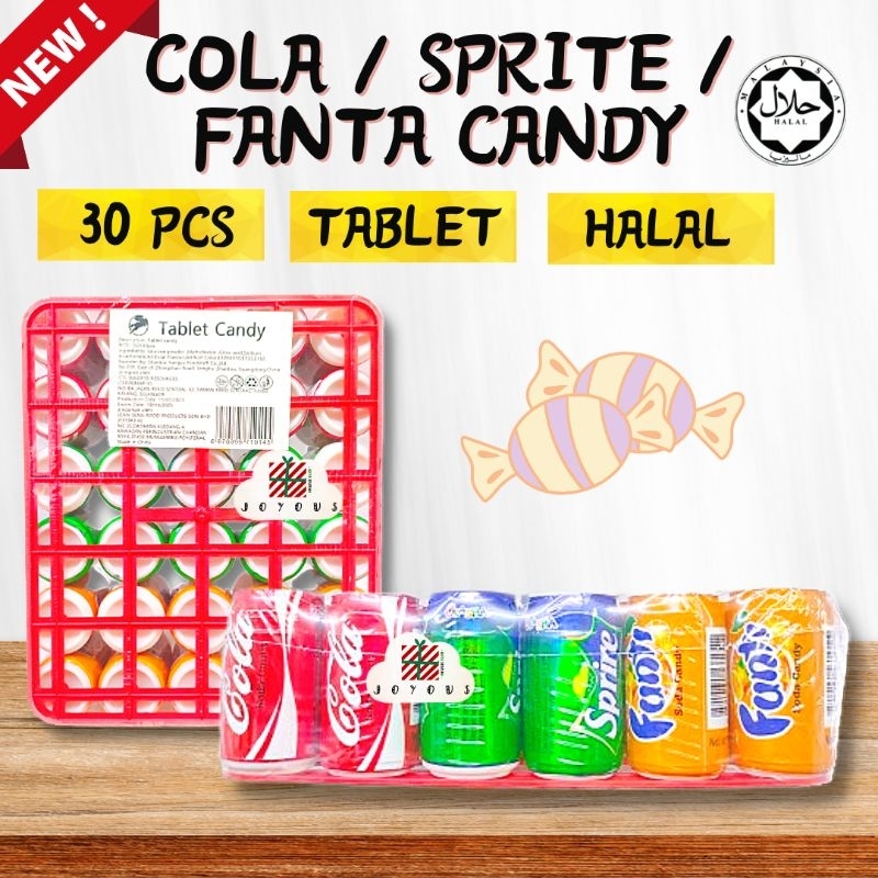 30pcs Leanseng Soda Tablet Candy (Cola / Fanta / Sprite) | Shopee Malaysia