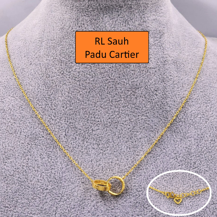Rantai Leher Choker Cartier EMAS 916 ORIGINAL EMAS 916 MURAH EMAS 916 ...