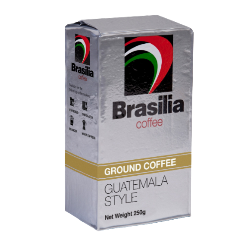 Brasilia Coffee Ground Brick Pack Guatemala 250g, 100% Arabica Coffee ...
