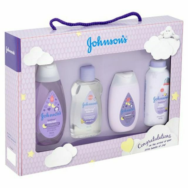 4 in 1 Johnson's Baby Gifting Bedtime Gift Set Newborn Present Baby ...