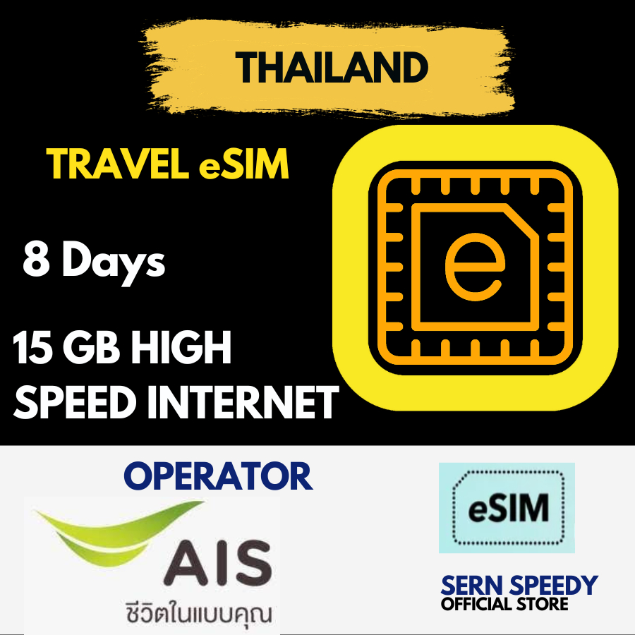 【THAILAND】 Travel eSIM AIS 8days plan 15GB 泰国上网卡 THAILAND eSIM | Shopee Malaysia