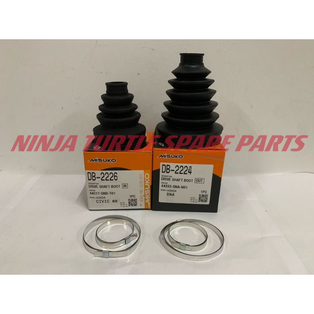 HONDA CIVIC FD1 SNA 1.8/FD2 SNB 2.0 Drive Shaft Boot Cover ( INNER & OUTER )MISUKO JAPAN DB-2226 ...