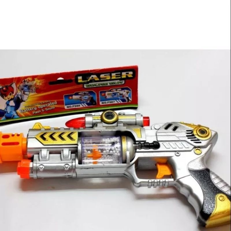 ( Ready Stock ) 989 Mainan Anak Pistol Infrared Laser Beam Gun - Tembak ...