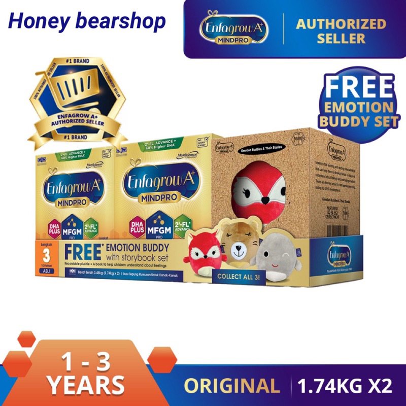 Enfagrow A+ MindPro 2'-FL Step 3 Original - Vanilla 3.48kg Free Buddy ...