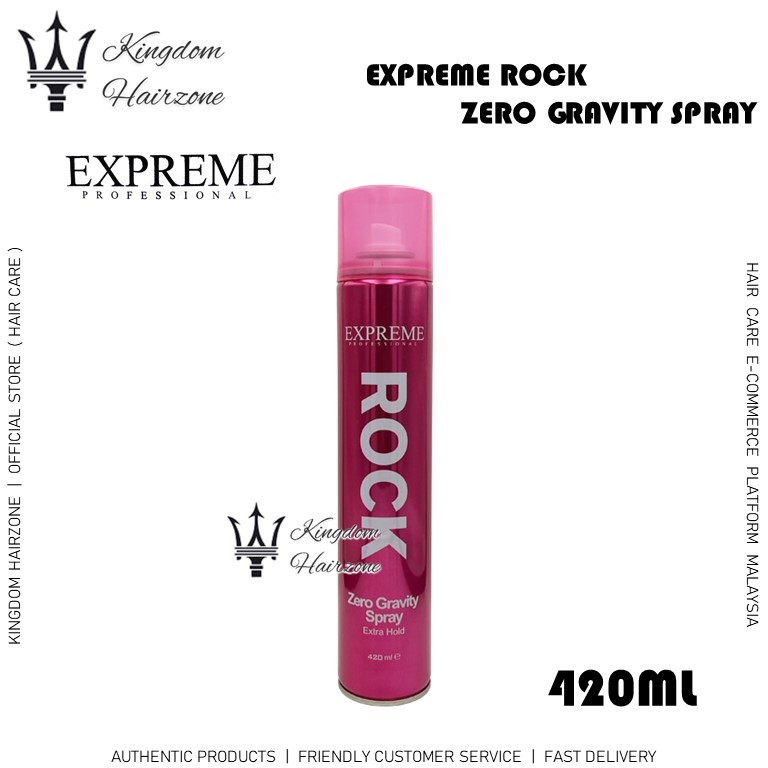 EXPREME Professional ROCK Zero Gravity Hair Styling Spray (420ml ...