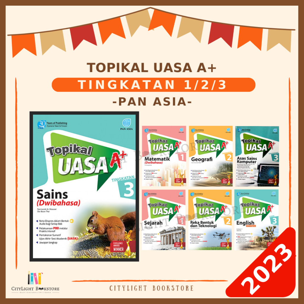 [citylight] Buku Latihan 2023 Topikal Uasa A Tingkatan 1 2 3